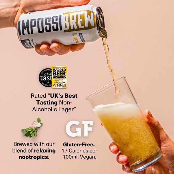 IMPOSSIBREW LAGER (440ML) - Enhanced Non-Alcoholic Beer