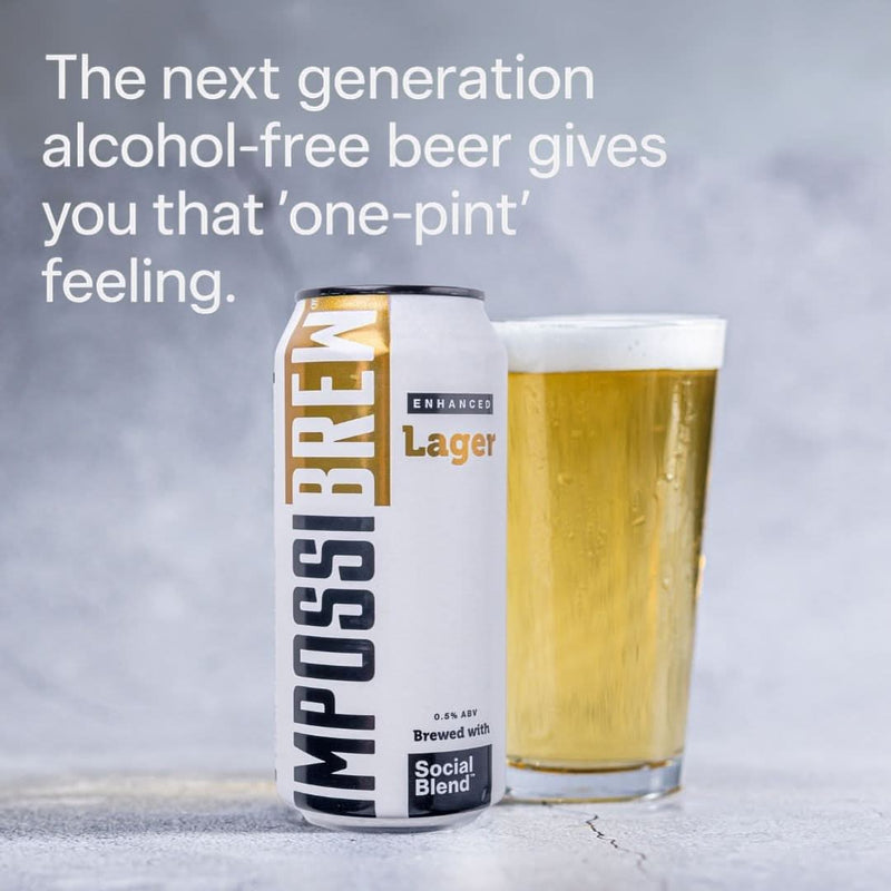 IMPOSSIBREW LAGER (440ML) - Enhanced Non-Alcoholic Beer